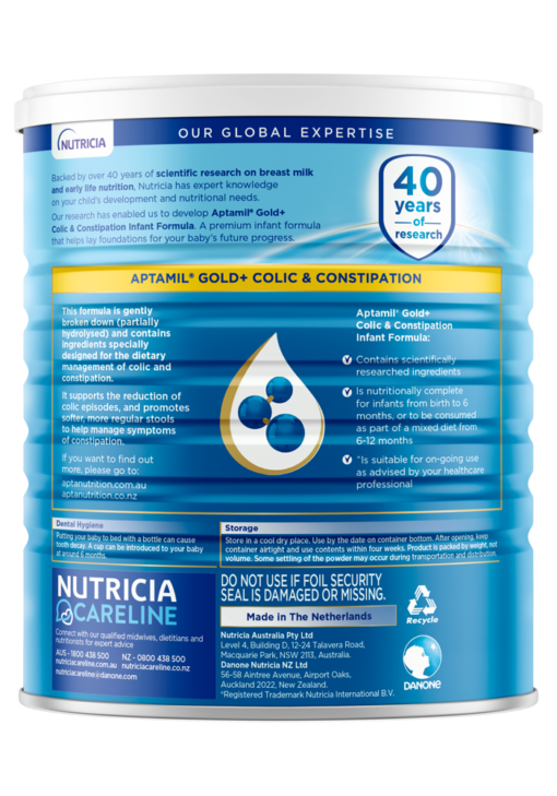 Aptamil Gold+ Colic & Constipation Formula | Paediatrics Healthcare