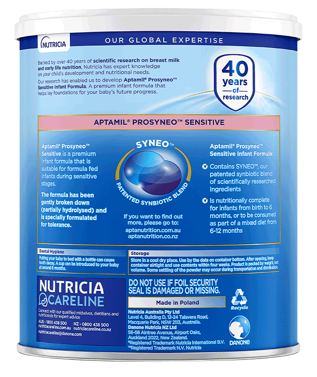 Aptamil Prosyneo™ Sensitive | Paediatrics Healthcare